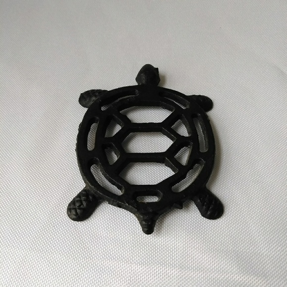 Vintage | Accents | Decorative Black Small Metal Turtle Trivet | Poshmark